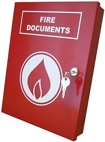 Elmdene A4 Red Fire Document Storage Box