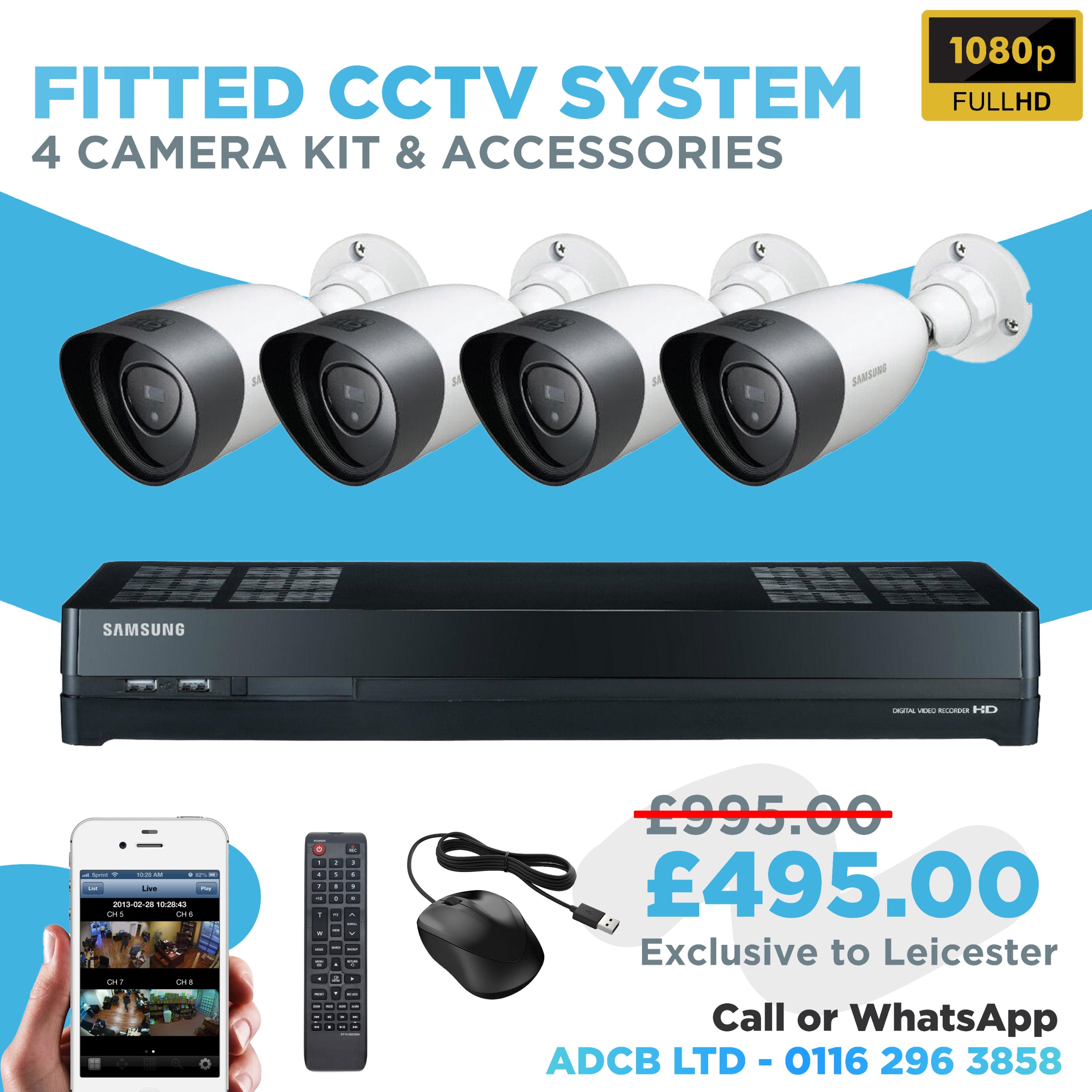Samsung 1080P 8-Channel CCTV System | Supply & Fit, 2TB Recorder ...
