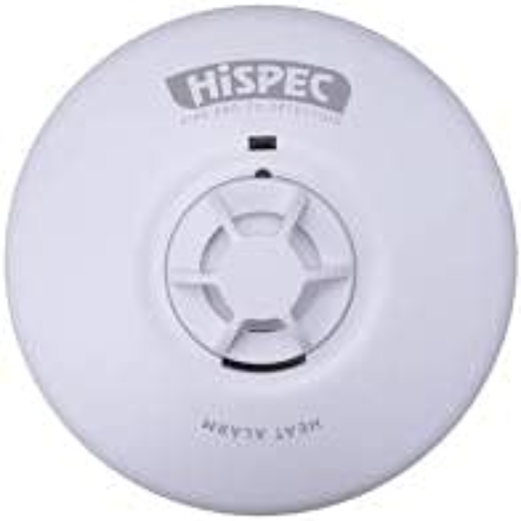 HiSPEC Mains Heat Detector – Interconnectable, 9V Backup