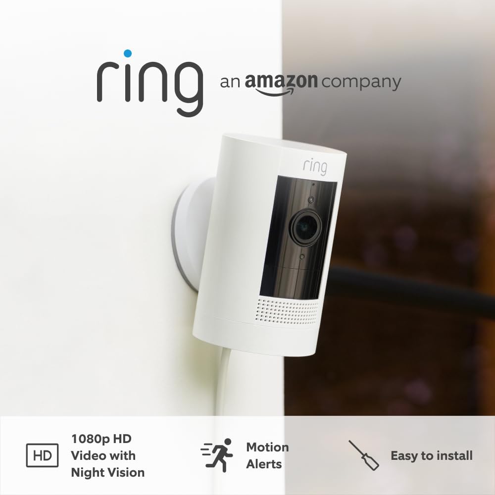 Ring Stick Up Cam Plug-In – 1080p HD Security