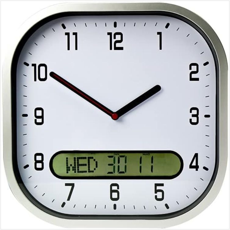 Lifemax Large Display Day Date Wall Clock