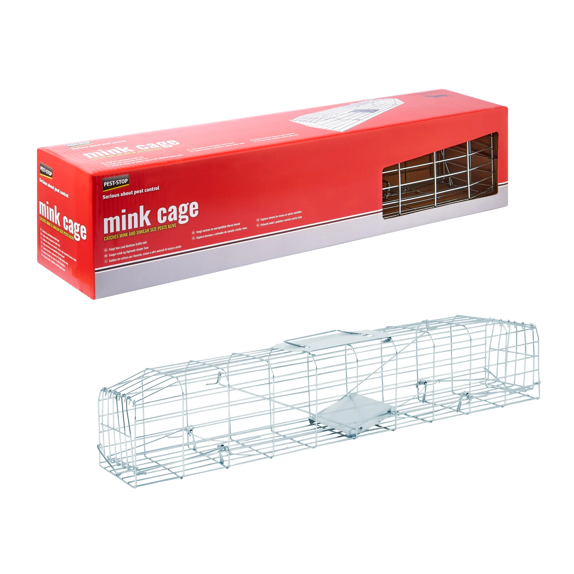 Pest Stop PSMCAGE Mink Cage Trap | Galvanized Steel, Reusable