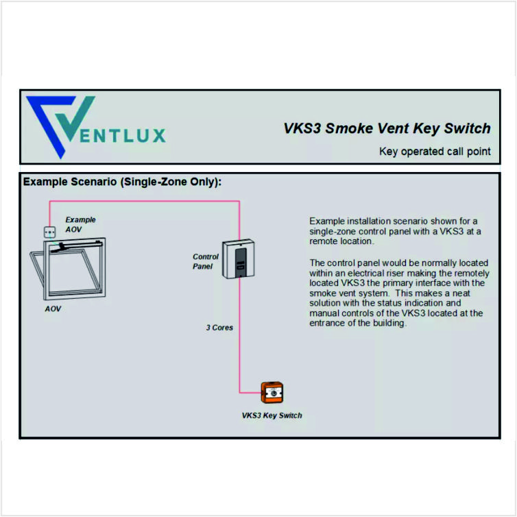Ventlux VKS3 Retractive Key Switch