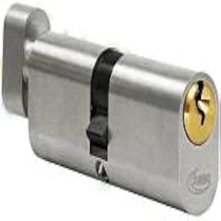 Asec Vital 74mm Oval 6-Pin Key Turn Cylinder Dual Finish