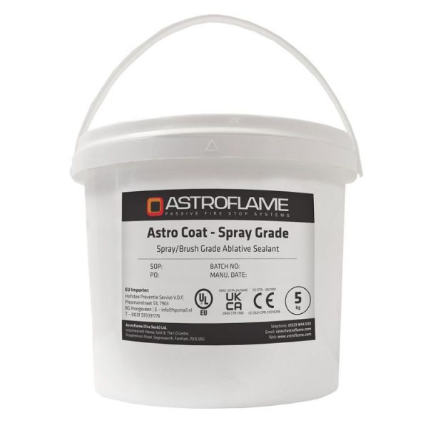 AstroFlame Astro Coat AFBCOAT5L Fire Rated Ablative Coating Sealant 5L ...