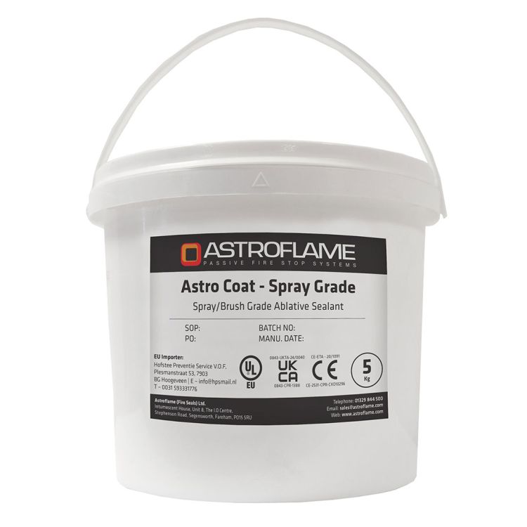 AstroFlame Astro Coat AFBCOAT5L Fire Rated Ablative Coating Sealant 5L ...