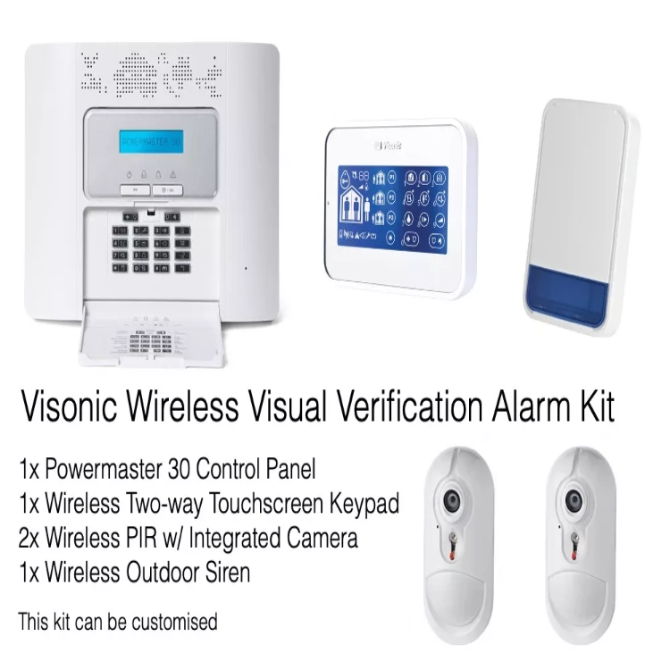 Visonic PowerMaster-30 G2 Wireless Alarm Kit with PIR Cam