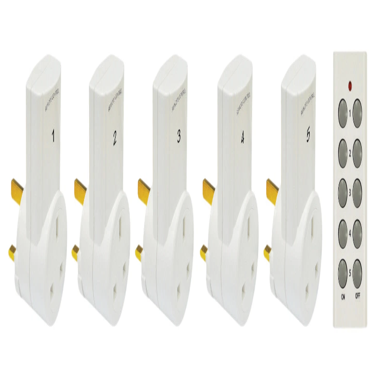 Eagle E304AE 5-Way Remote Mains Socket Set – 30m, 2400W