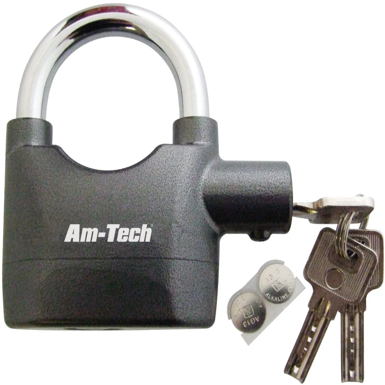 Amtech T2310 Alarm Padlock – 110dB, 10mm Shackle