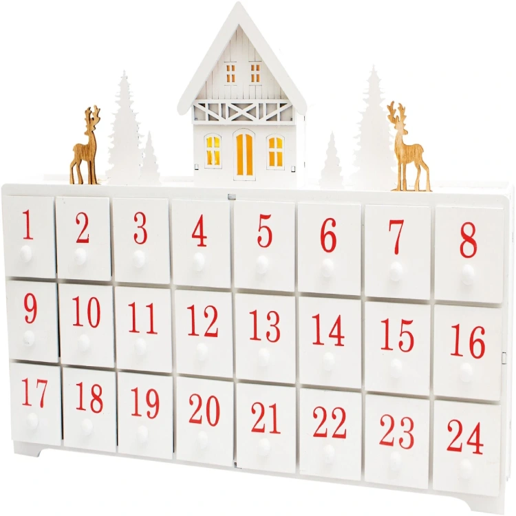 St Helens GH963 Wooden Advent Calendar with LEDs