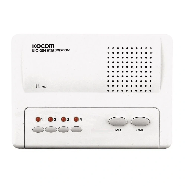 KOCOM KIC-304 Wired Intercom Master Unit – 4 Sub Support